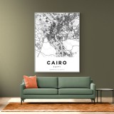 Cairo City Map Wall Art