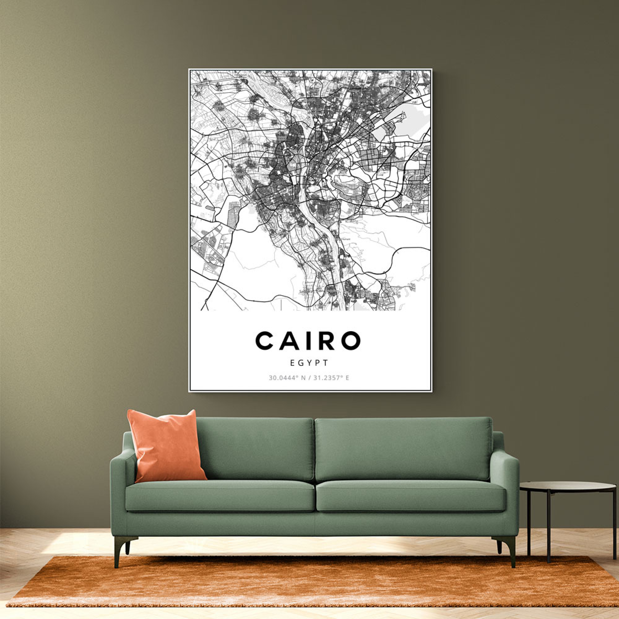 Cairo City Map Wall Art