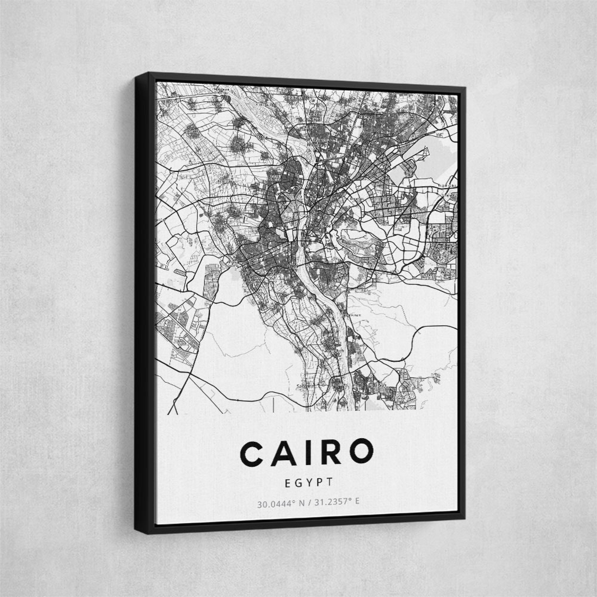 Cairo City Map Wall Art