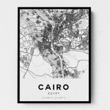 Cairo City Map Wall Art