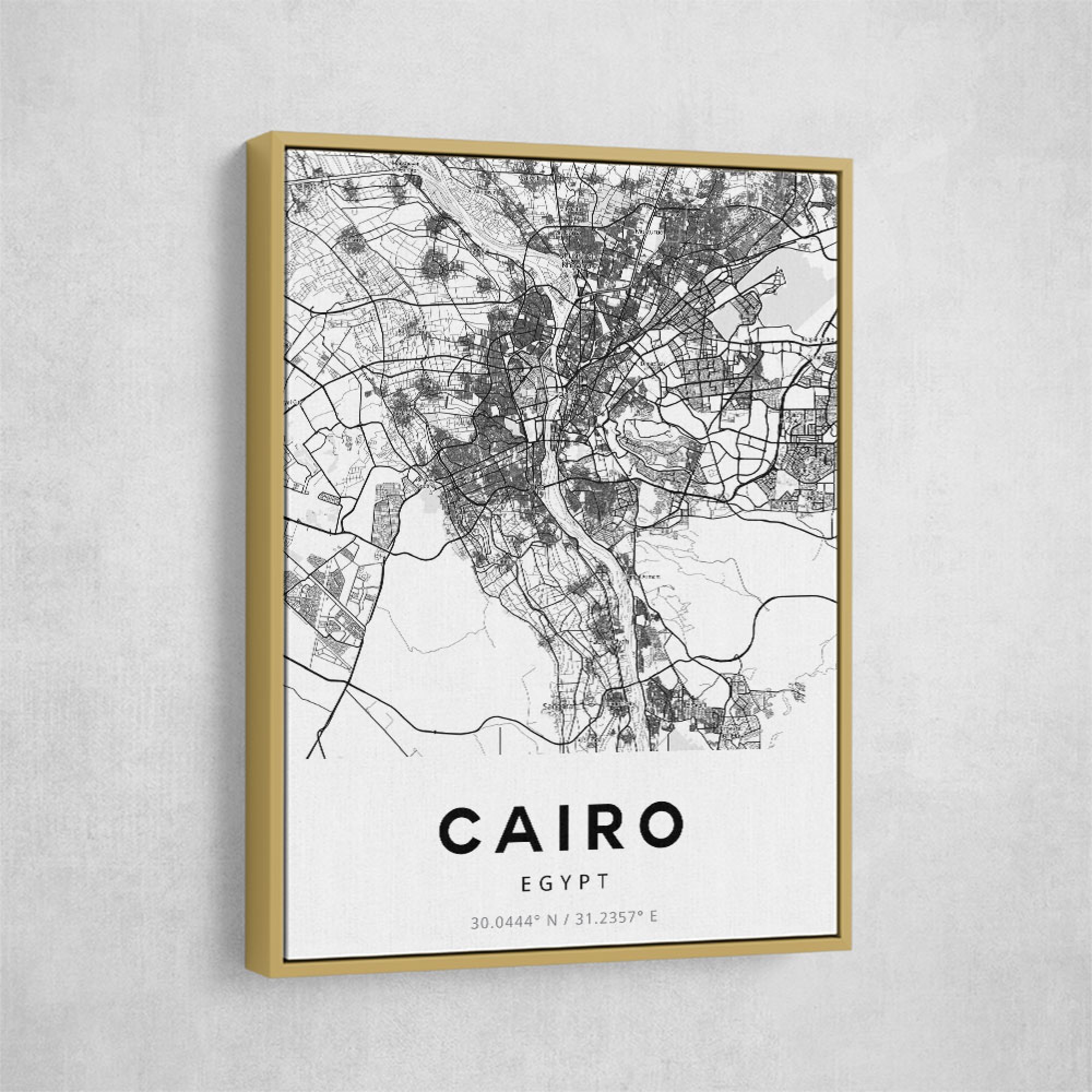 Cairo City Map Wall Art