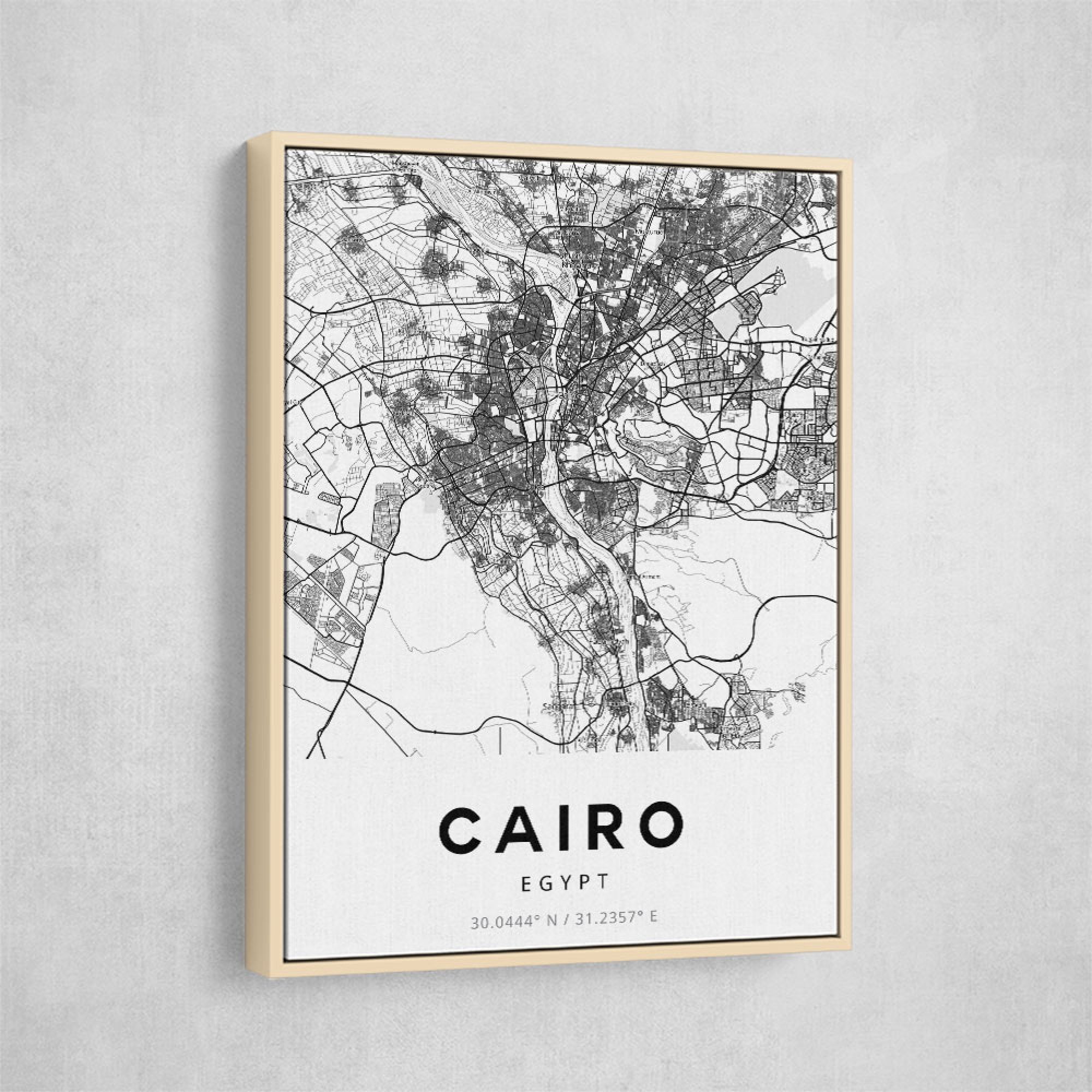 Cairo City Map Wall Art