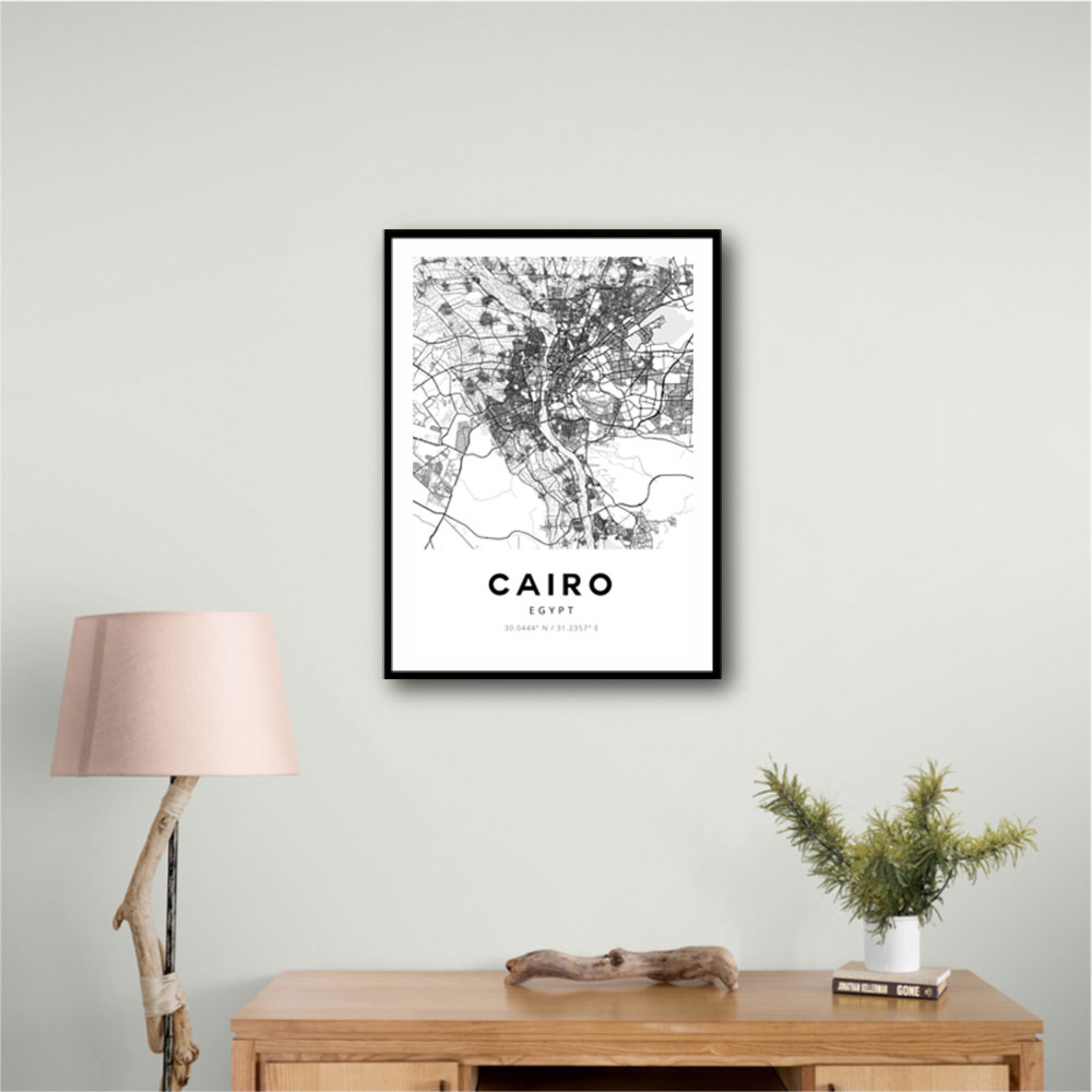 Cairo City Map Wall Art