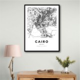 Cairo City Map Wall Art