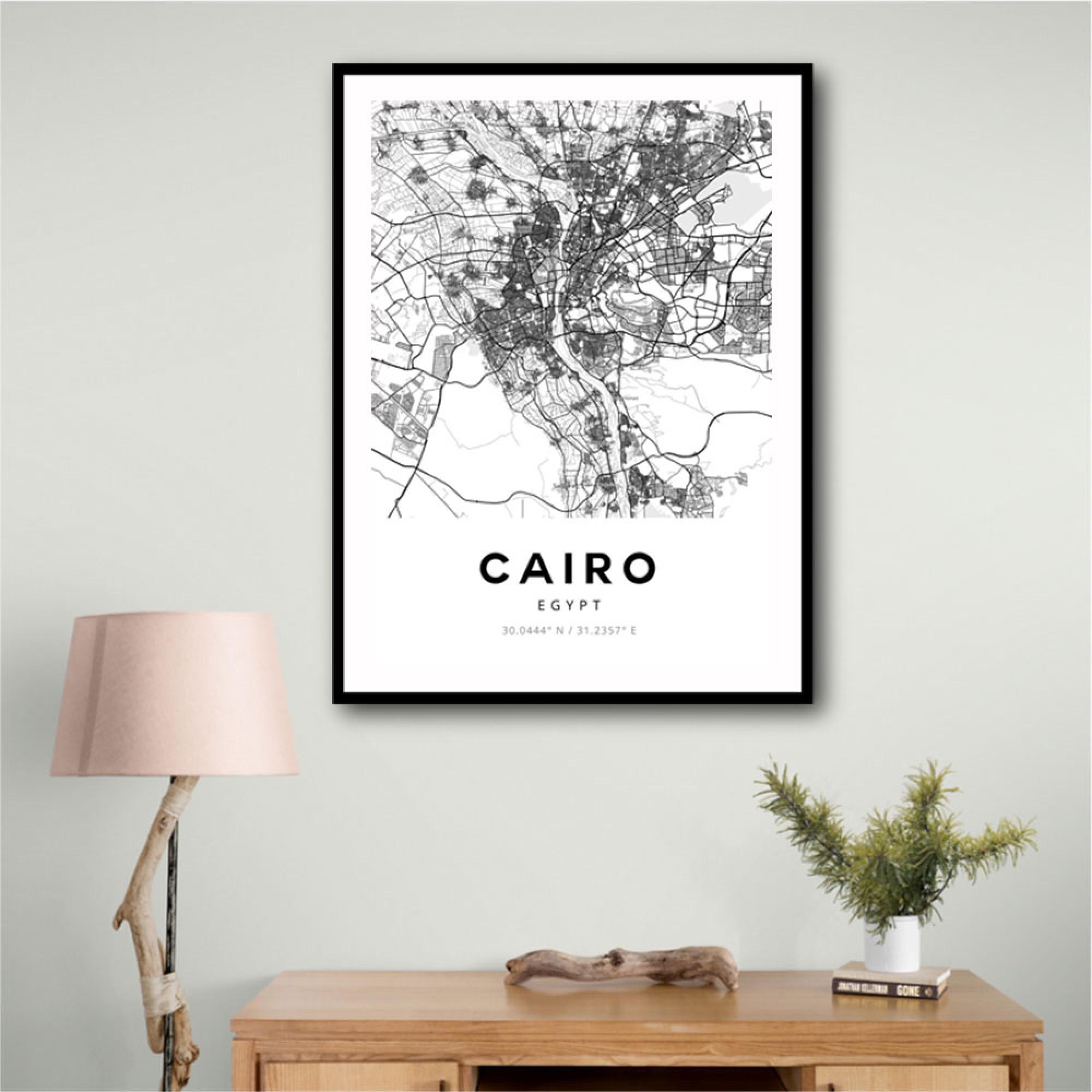 Cairo City Map Wall Art