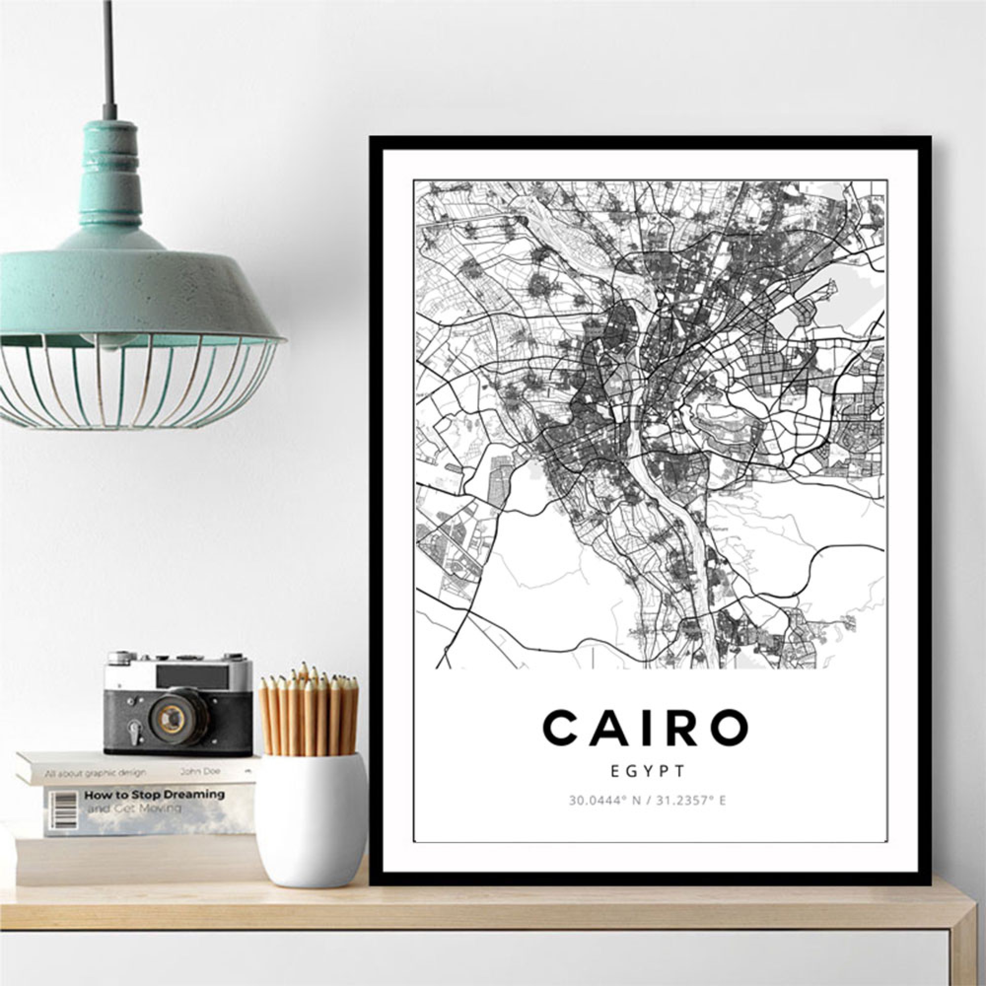 Cairo City Map Wall Art