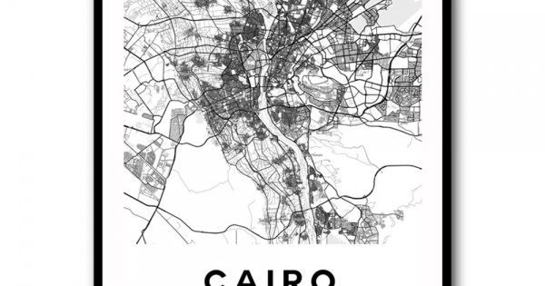 Cairo City Map Wall Art