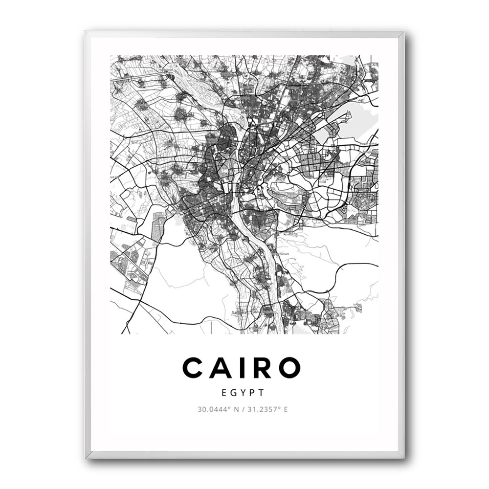 Cairo City Map Wall Art