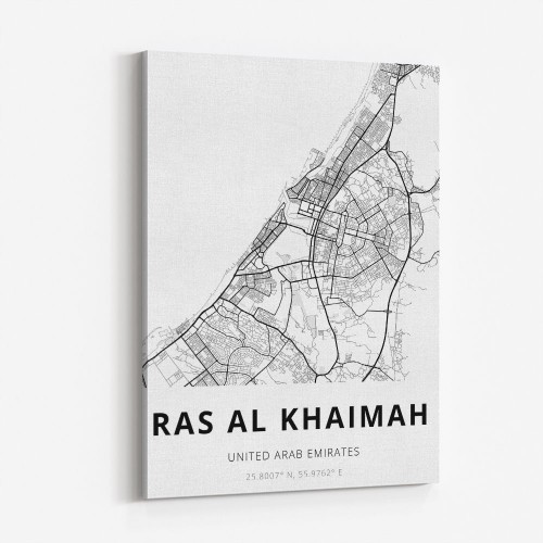 Abu Dhabi City Map Wall Art