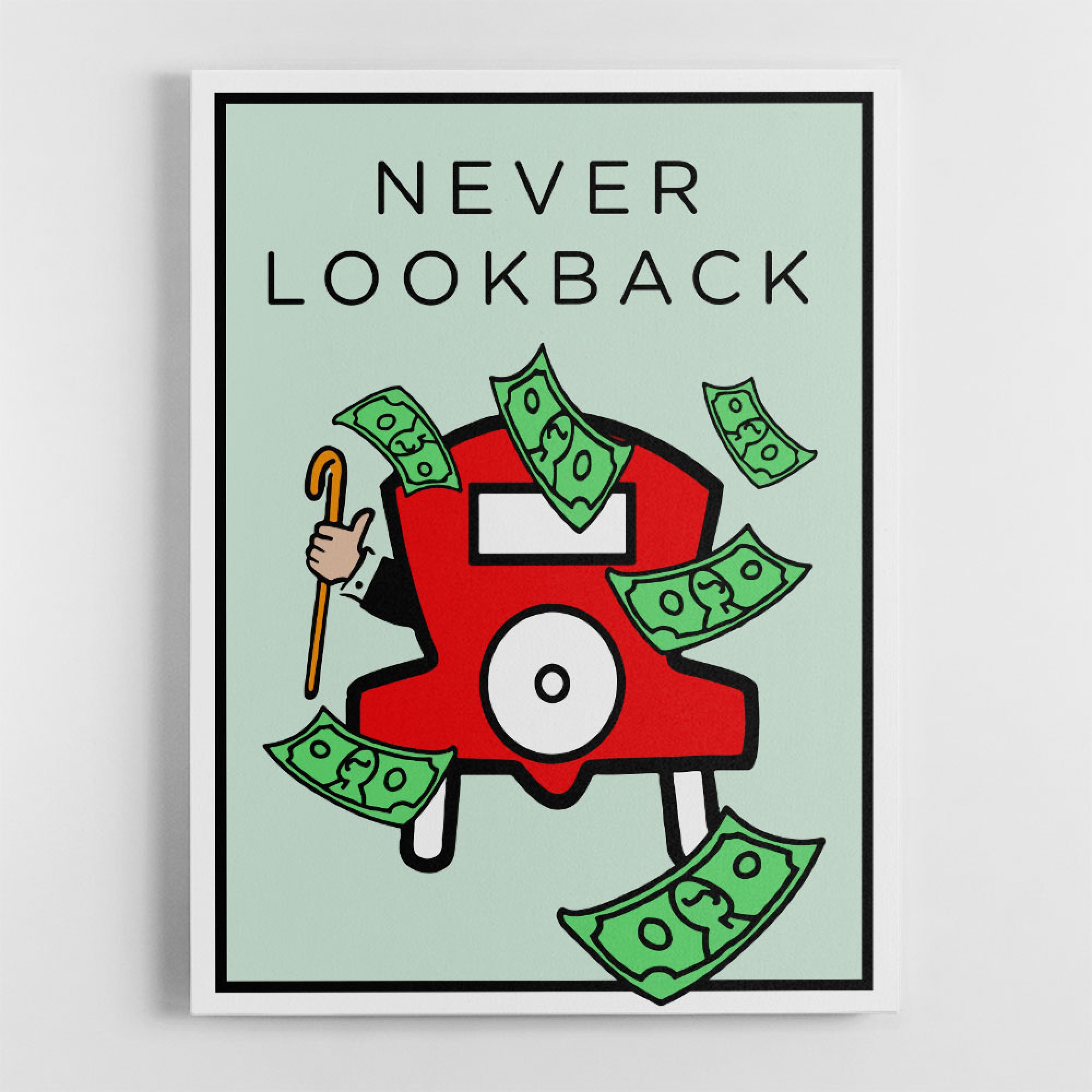 Never Look Back Wall Art