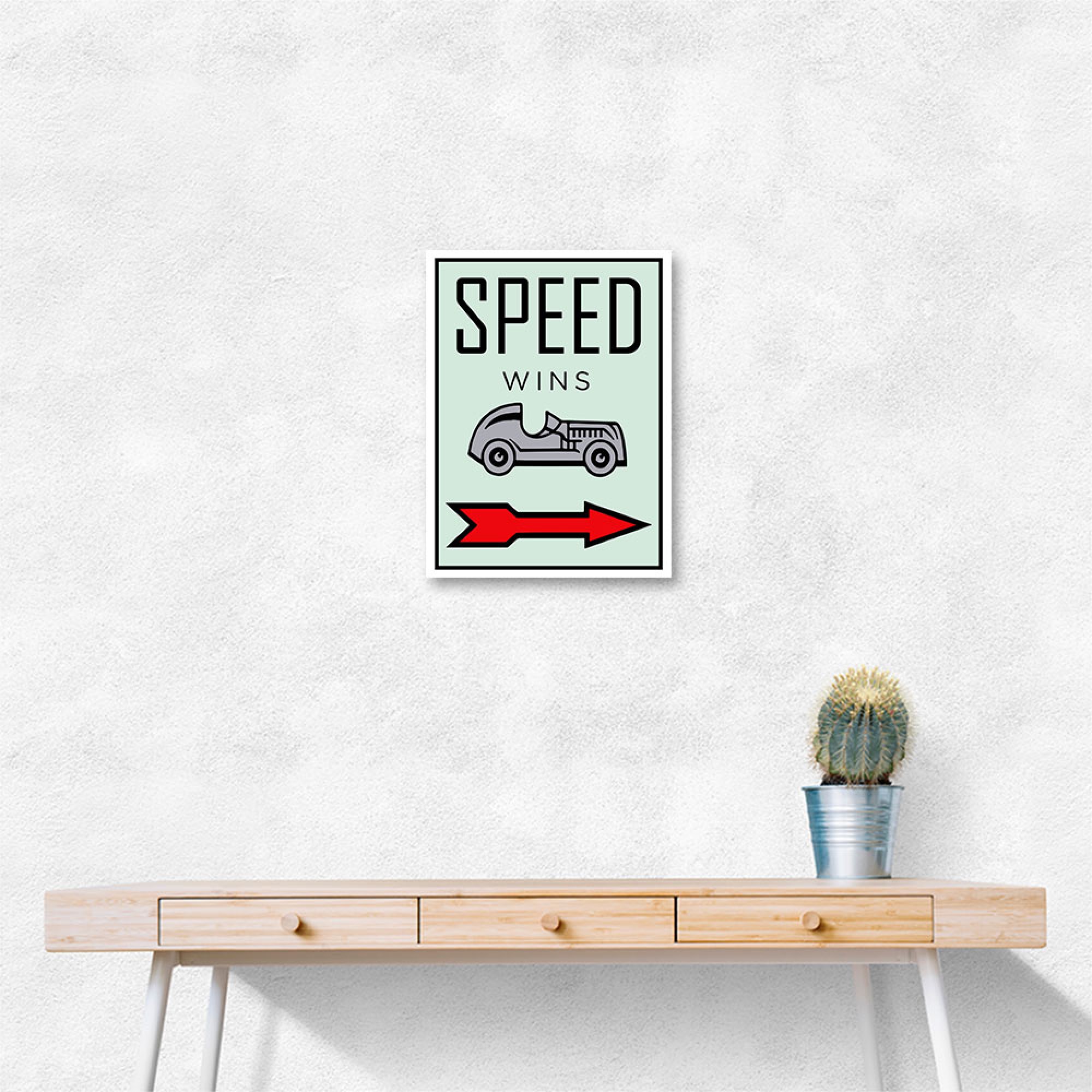 Speed Wins Wall Art