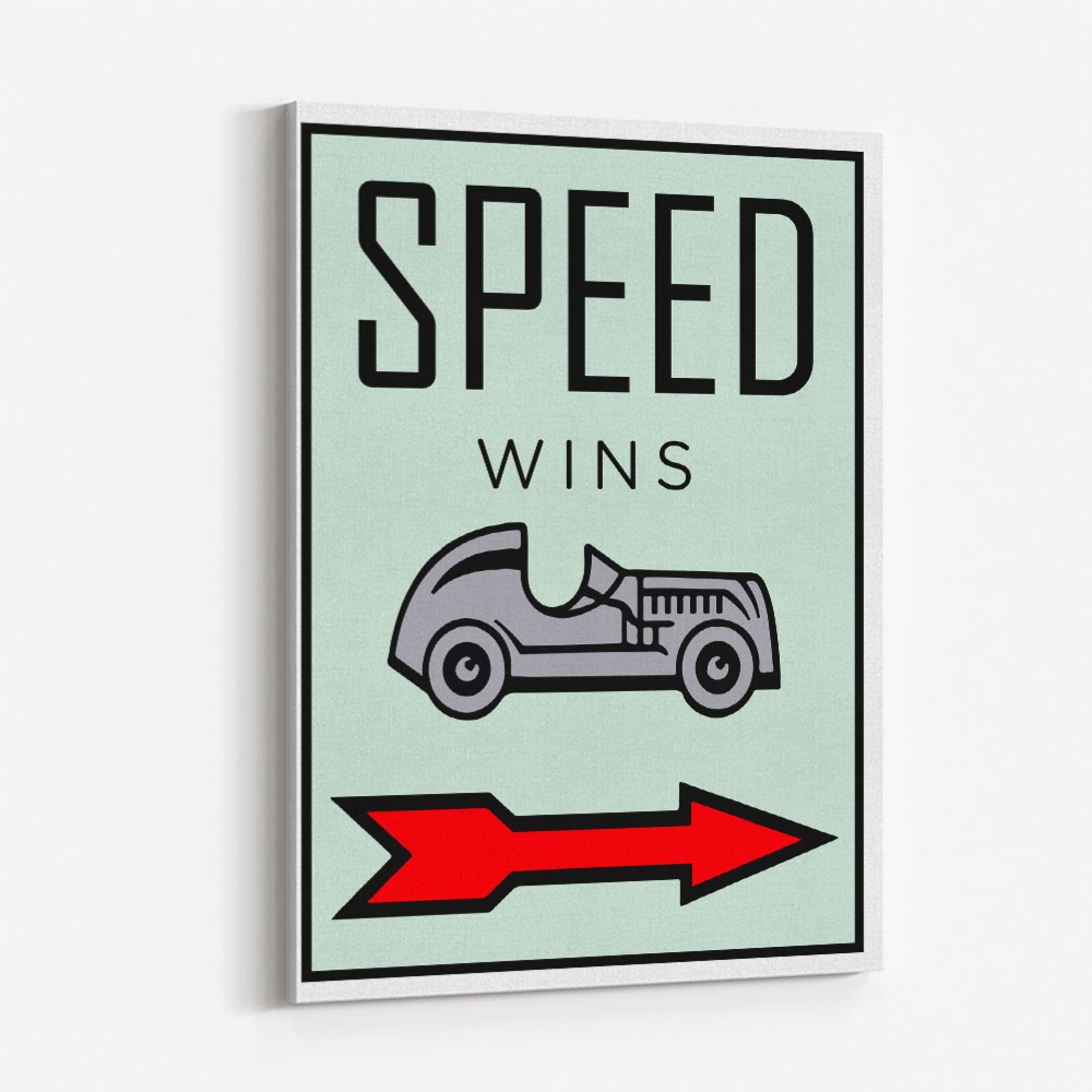 Speed Wins Wall Art