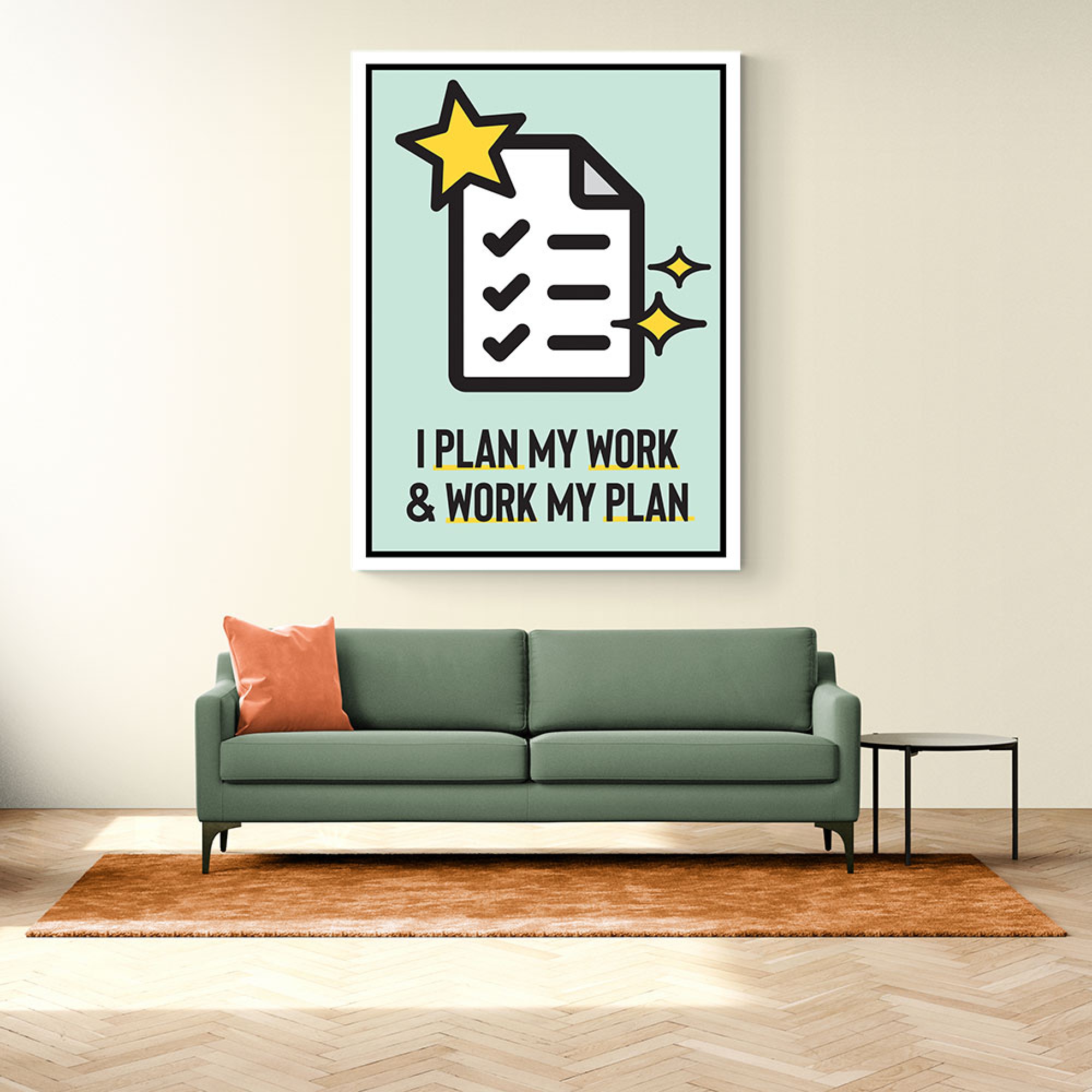 Work My Plan Wall Art