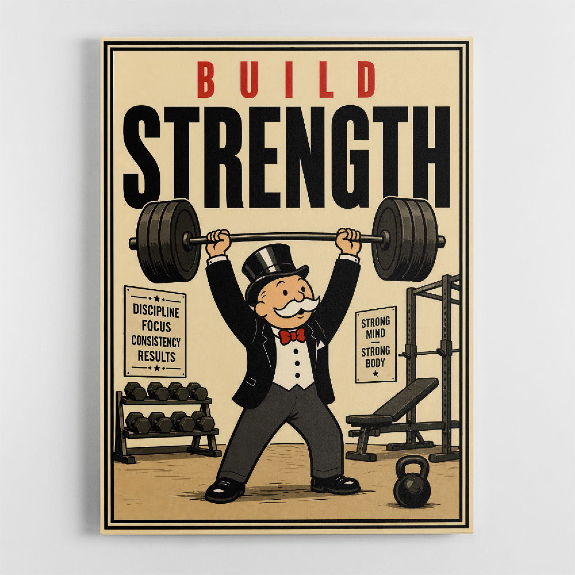 Build Strength Motivational Wall Art | Gym Wall Art UAE