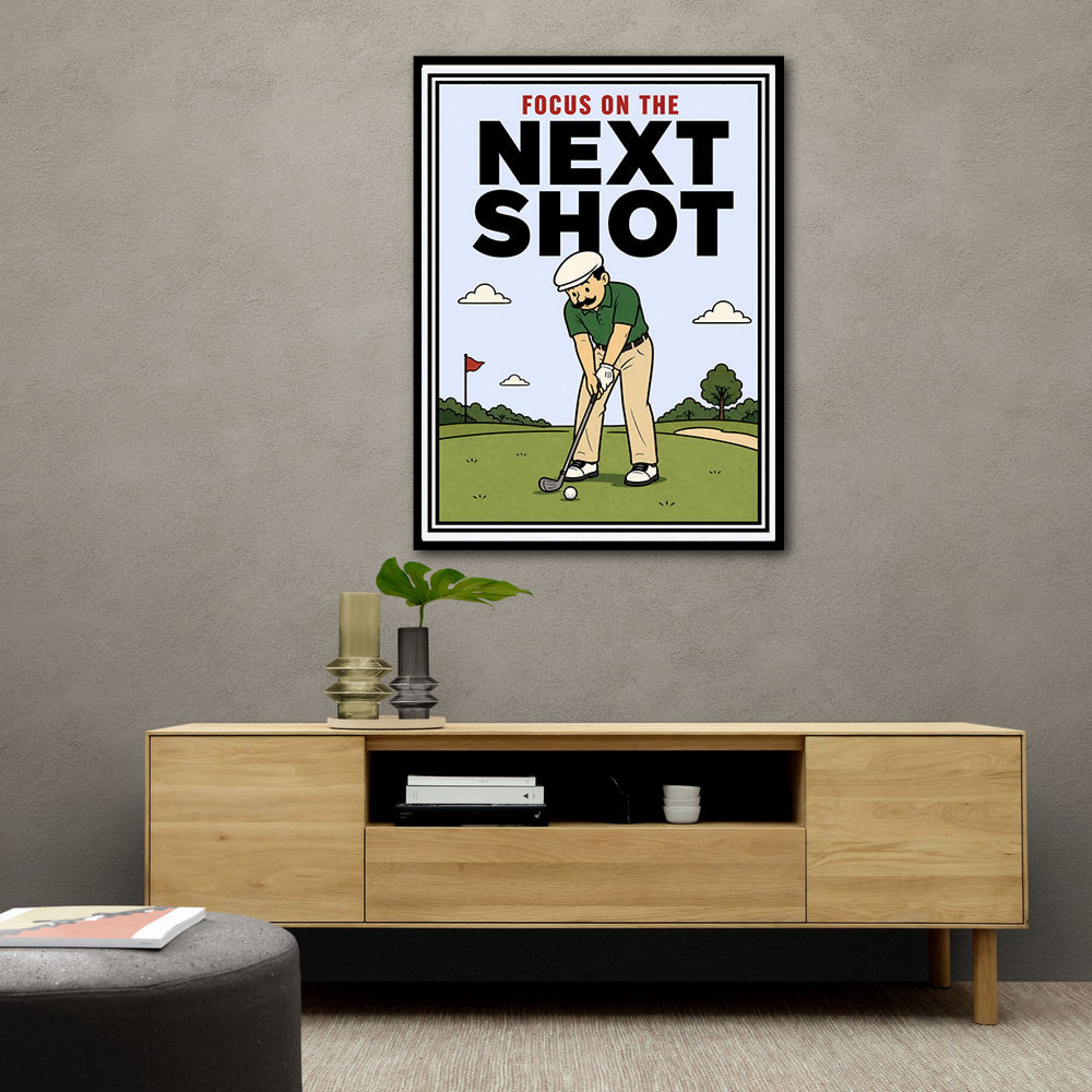Focus on the Next Shot Golf Wall Art | Motivational Golf Prints UAE