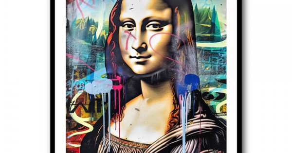Mona Lisa Graffiti Style Wall Art