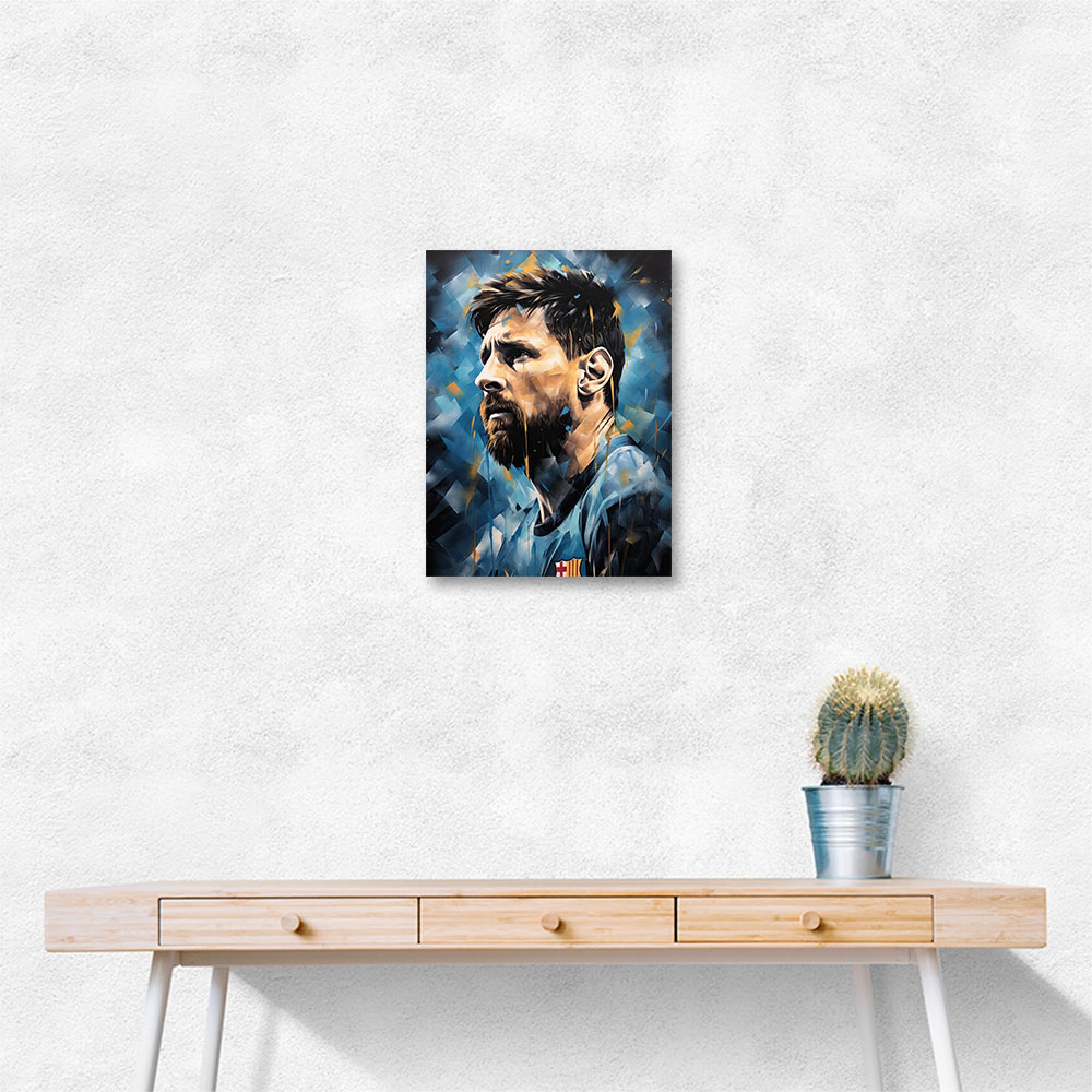 Messi Abstract Portrait Wall Art