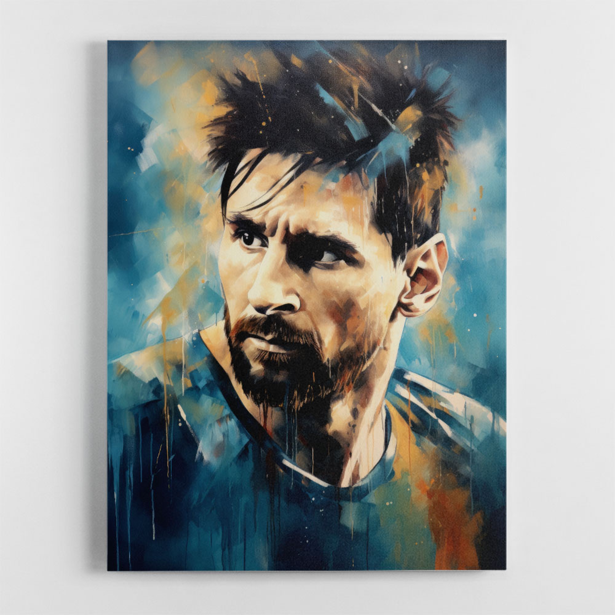 Messi Abstract Portrait 2 Wall Art
