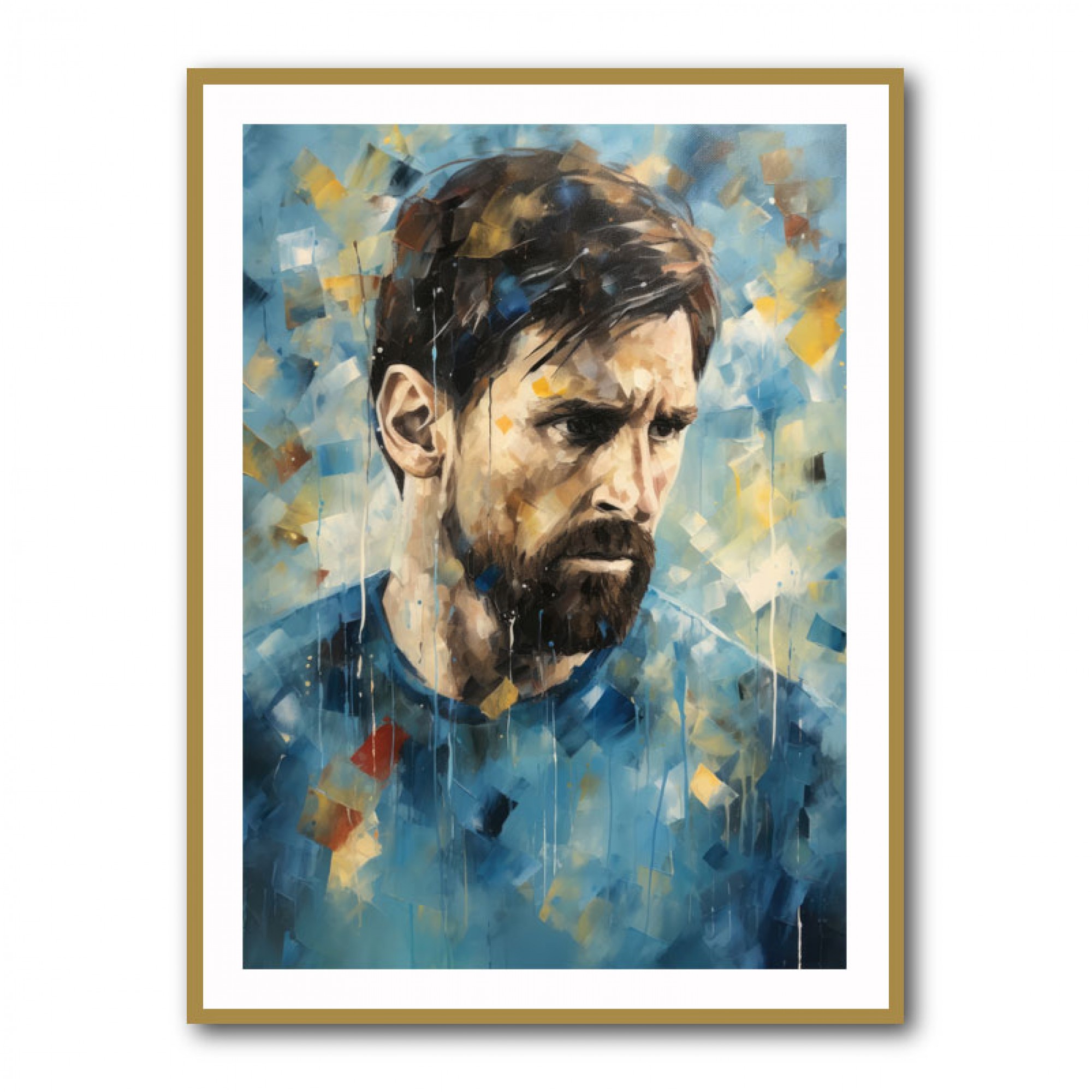 Messi Abstract Portrait 3 Wall Art