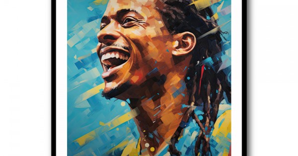 Ronaldinho Abstract Portrait 2 Wall Art