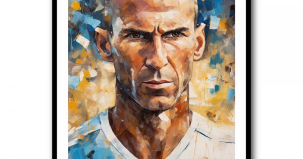 Zinedine Zidane Abstract Portrait Wall Art