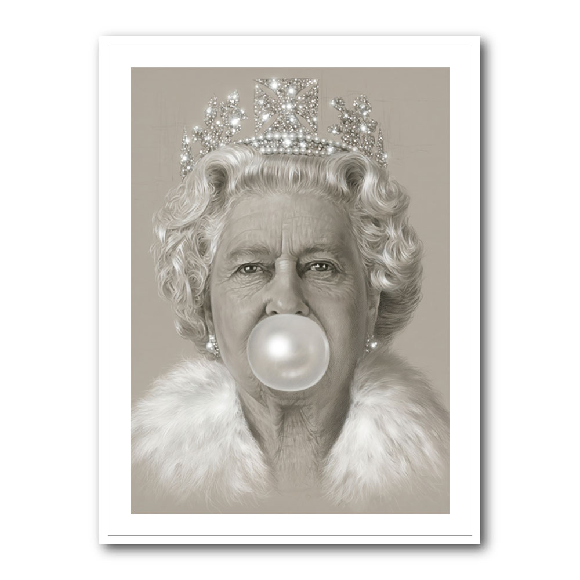 Queen Elizabeth II Bubble Gum Wall Art