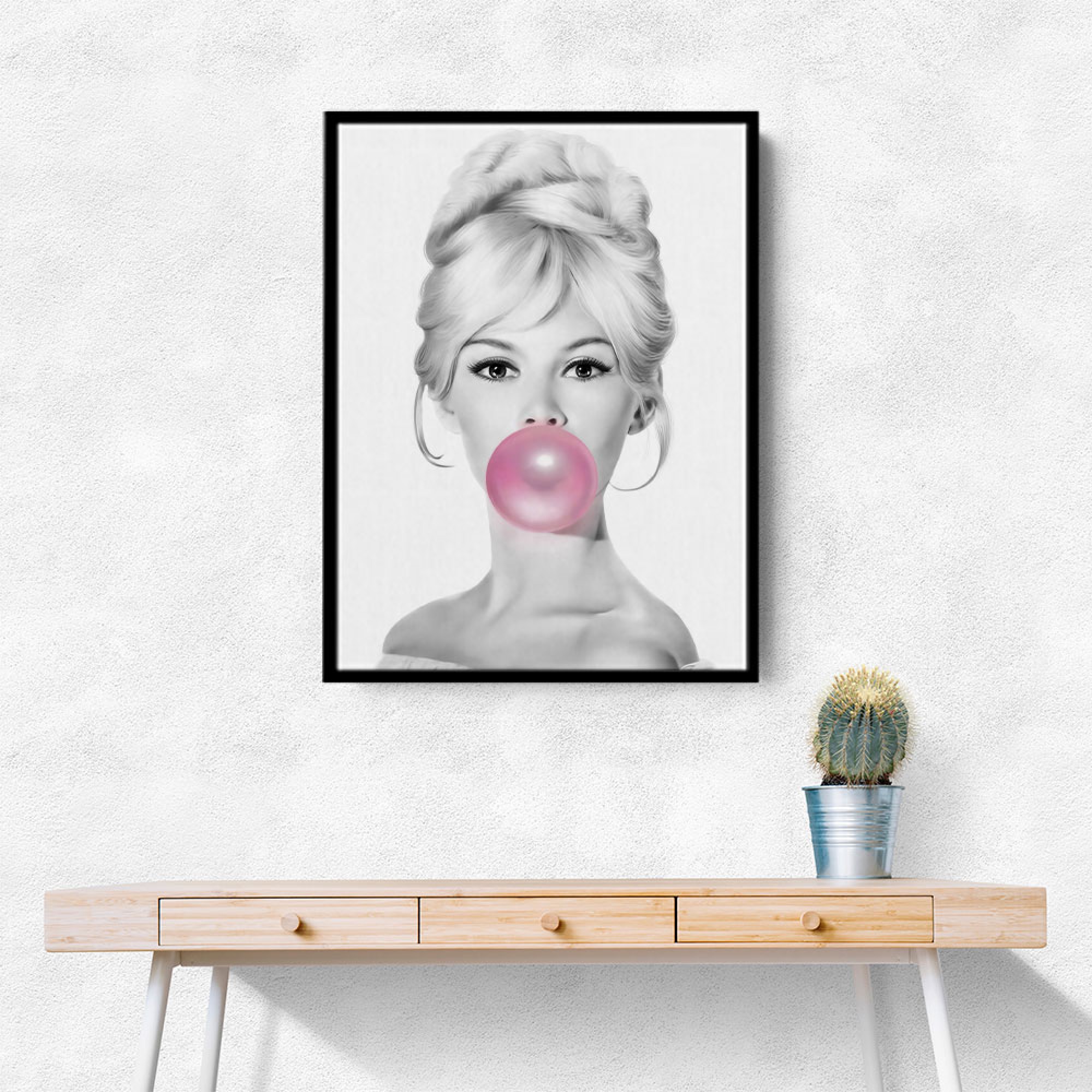 Brigitte Bardot Bubble Gum Wall Art