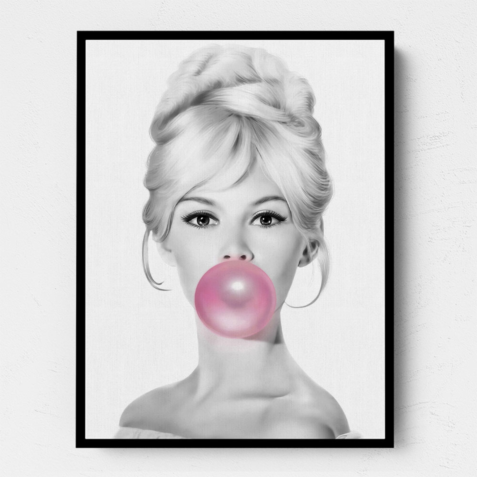 Brigitte Bardot Bubble Gum Wall Art