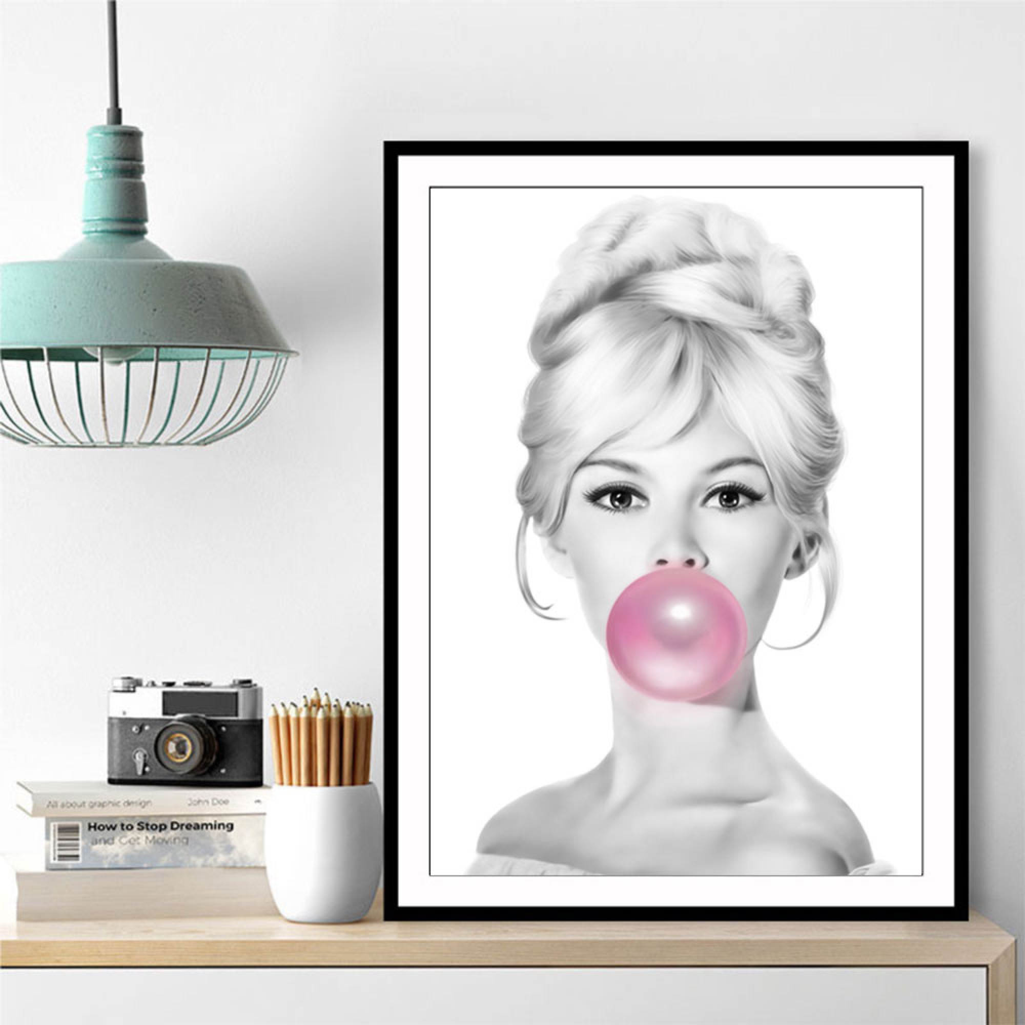 Brigitte Bardot Bubble Gum Wall Art