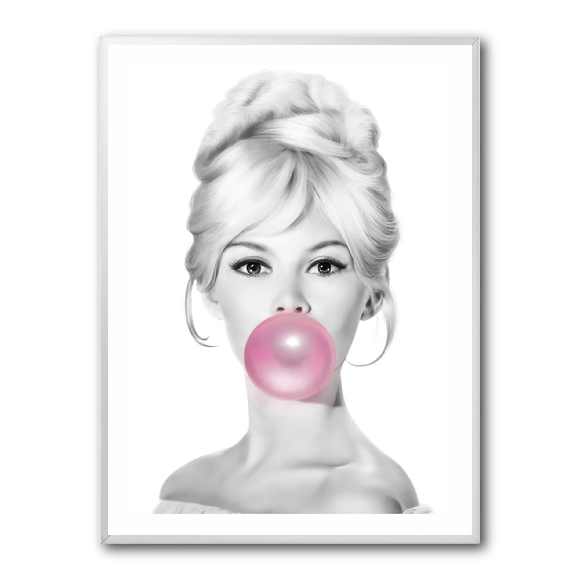 Brigitte Bardot Bubble Gum Wall Art