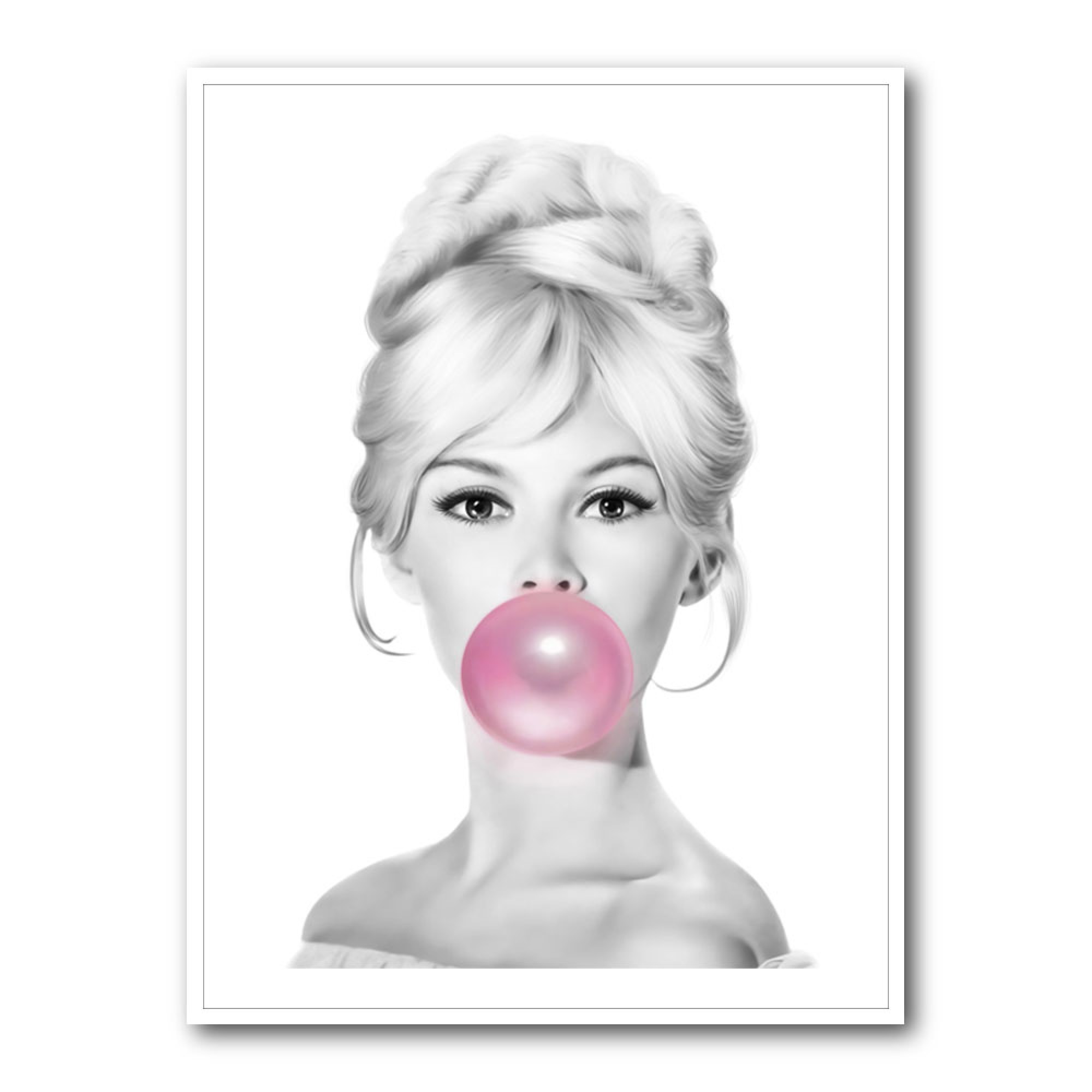 Brigitte Bardot Bubble Gum Wall Art