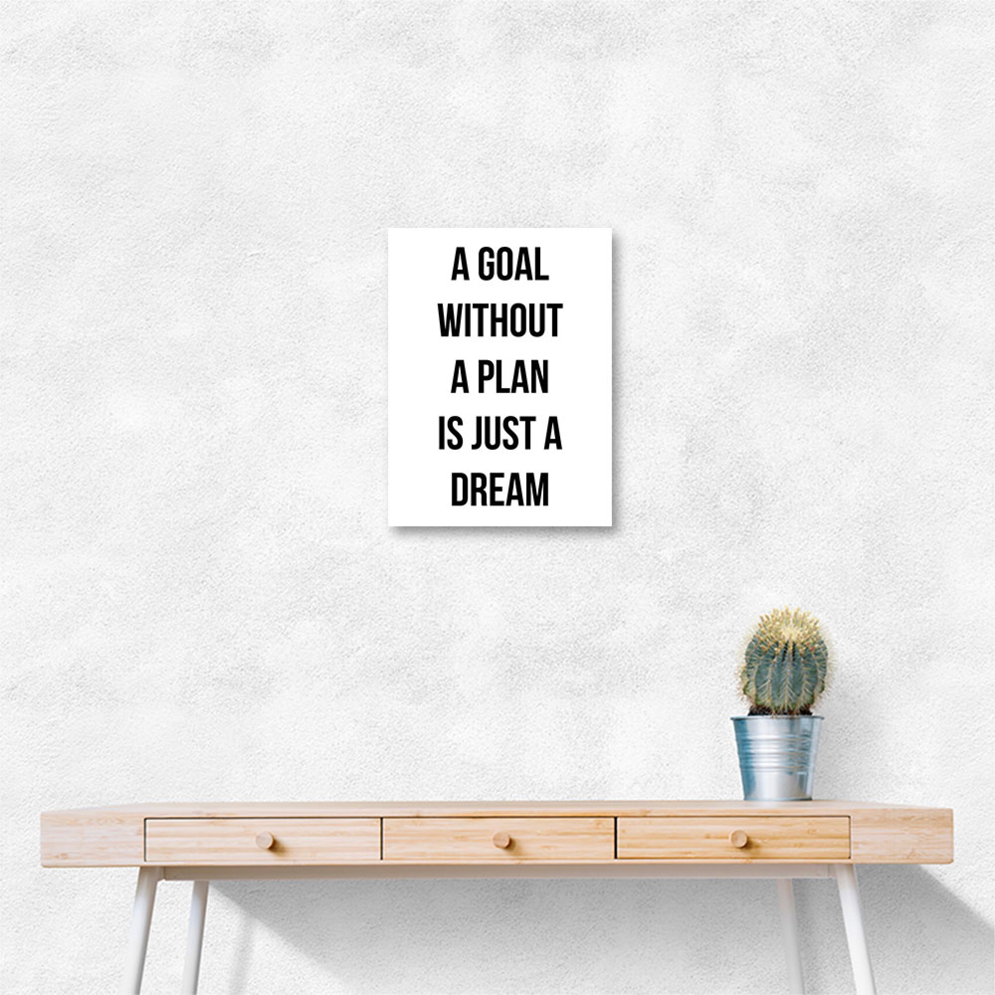 A Goal Without A Plan Quote Wall Art