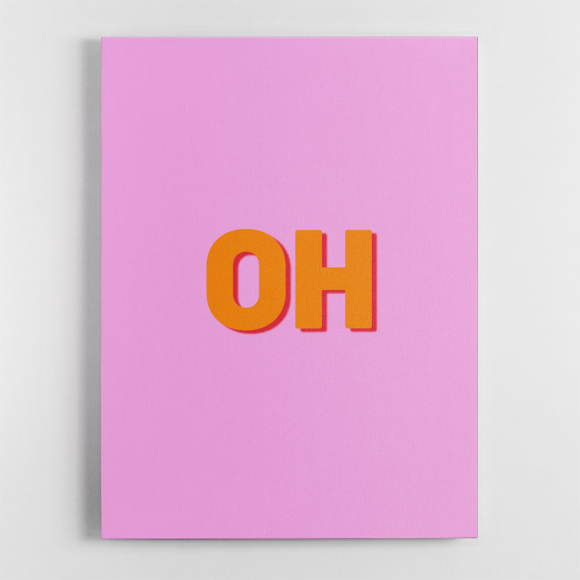 OH Pink Wall Art
