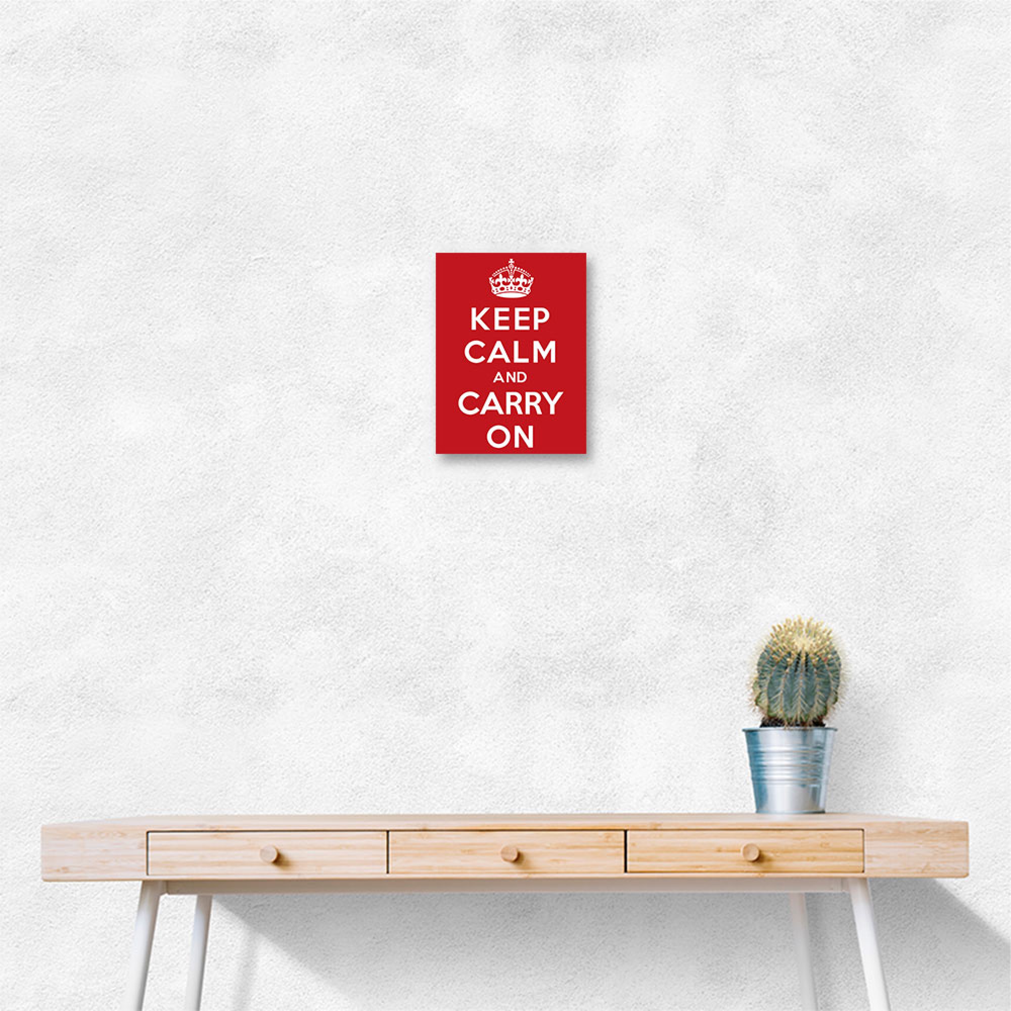 Keep Calm and Carry On - Red Wall Art