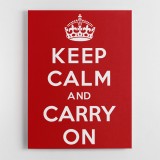 Keep Calm and Carry On - Red Wall Art