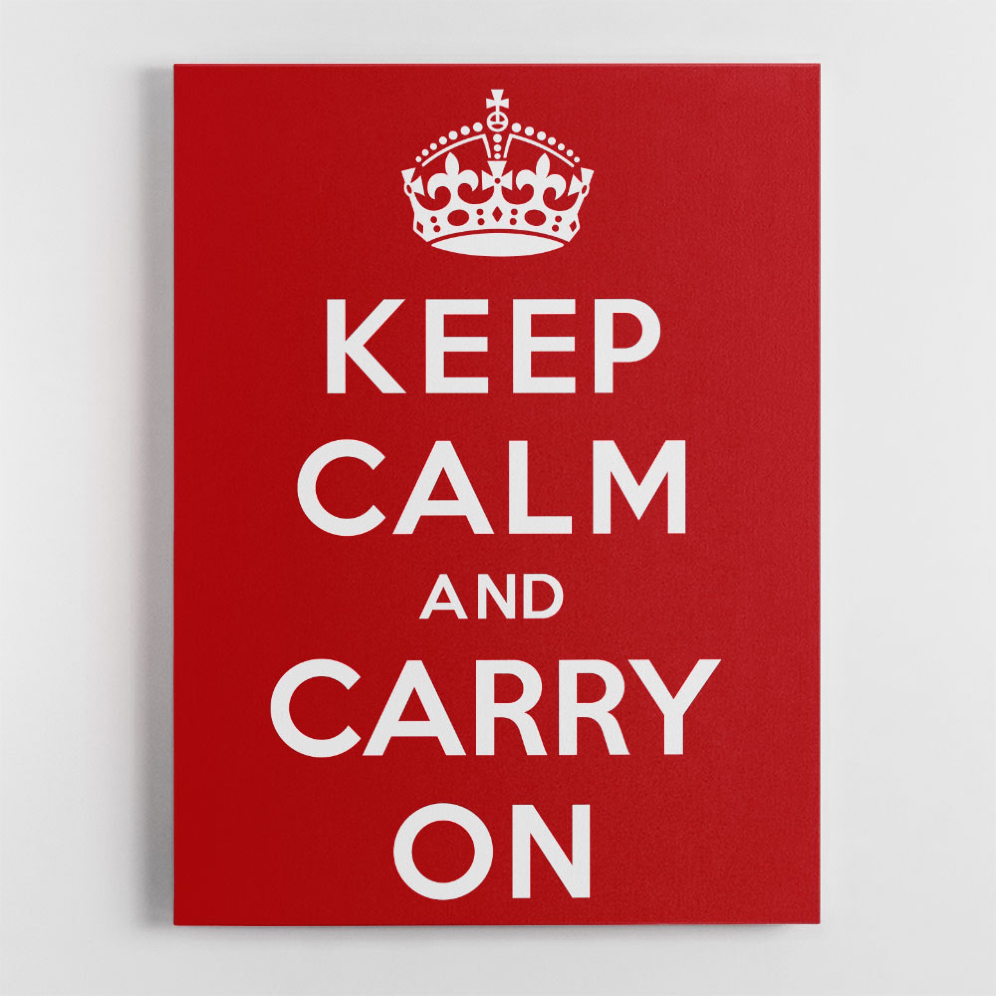 Keep Calm and Carry On - Red Wall Art
