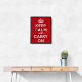 Keep Calm and Carry On - Red Wall Art