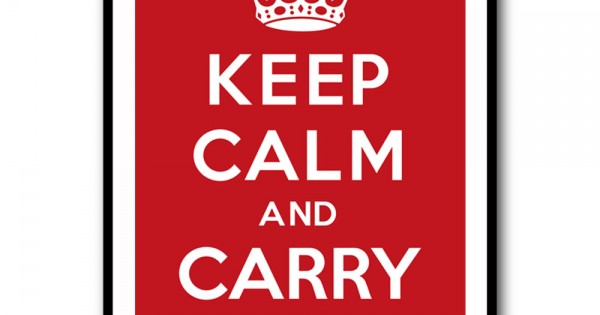 Keep Calm and Carry On - Red Wall Art