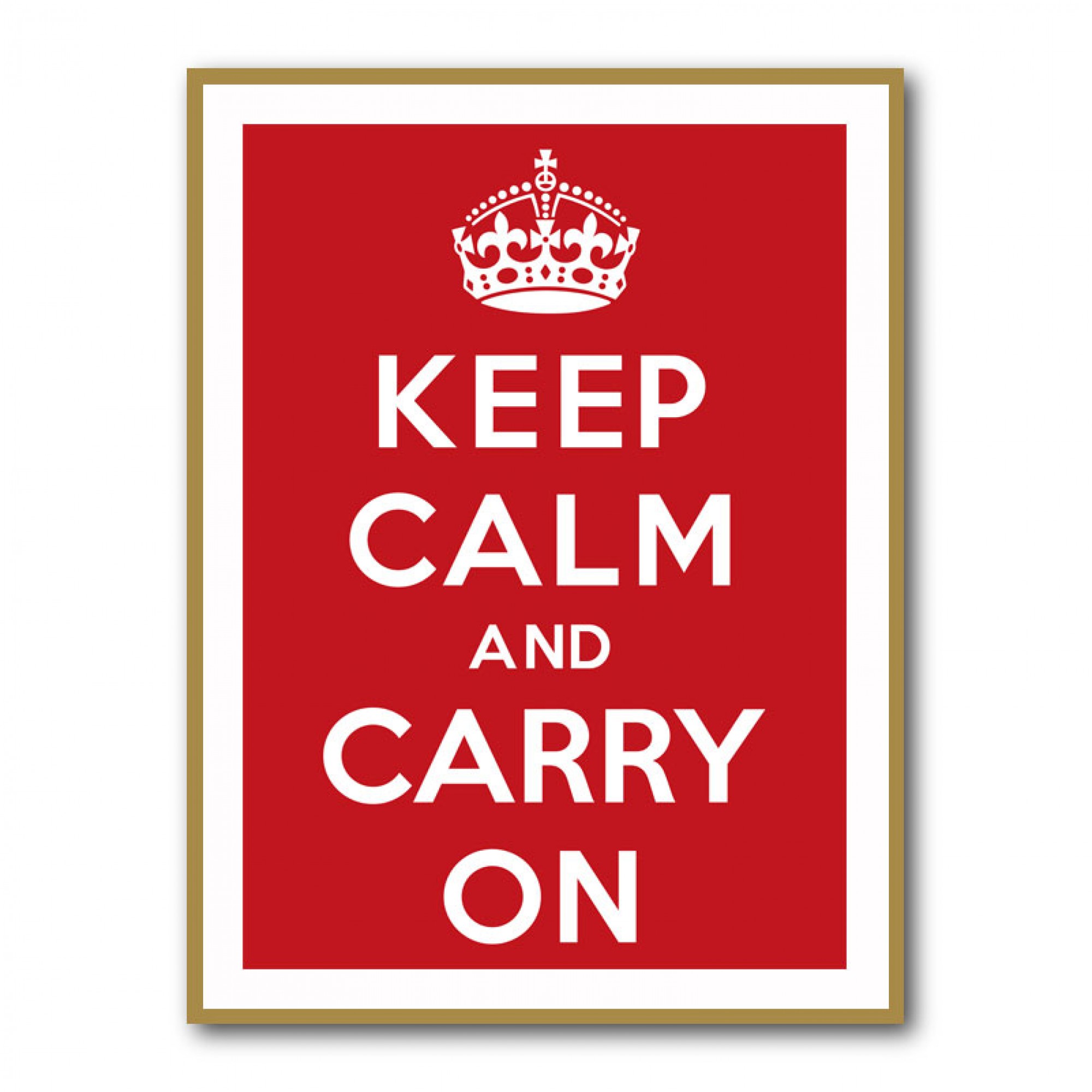 Keep Calm and Carry On - Red Wall Art