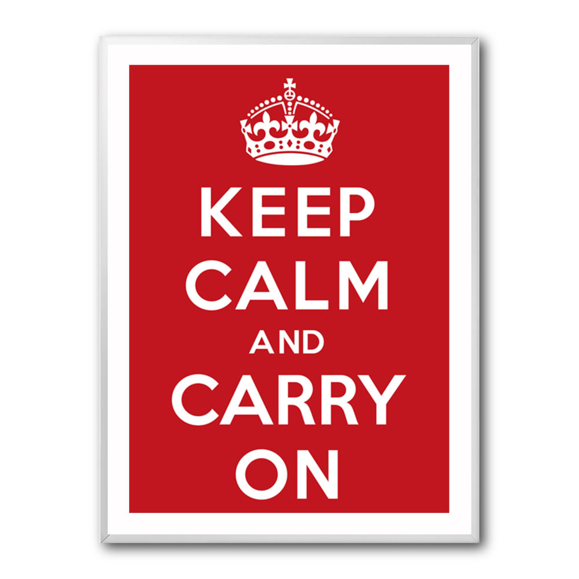 Keep Calm and Carry On - Red Wall Art