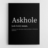 Askhole - Black Wall Art