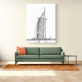 Burj Al Arab Pencil Drawing Wall Art