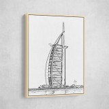 Burj Al Arab Pencil Drawing Wall Art
