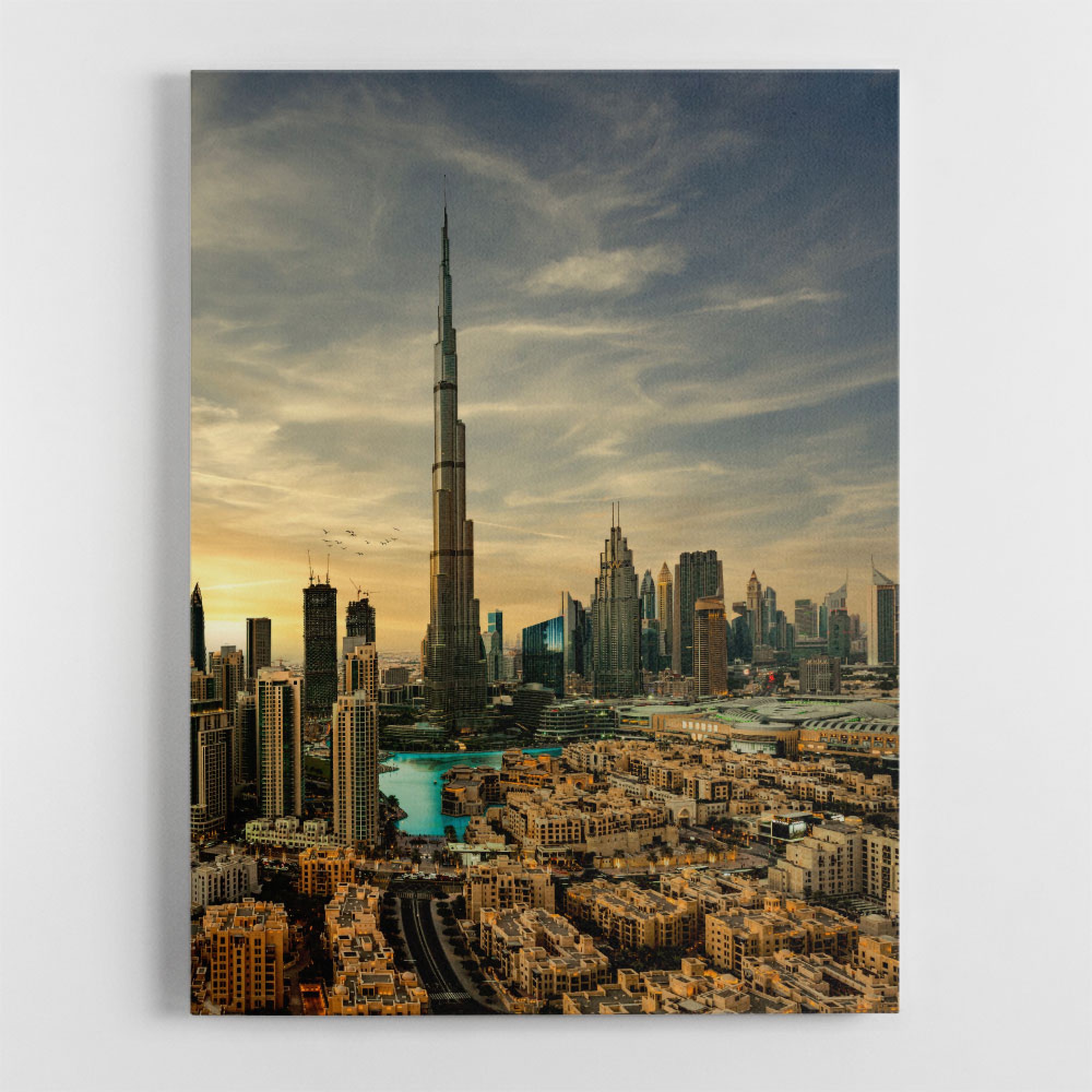 Downtown Dubai Sunset View Wall Art