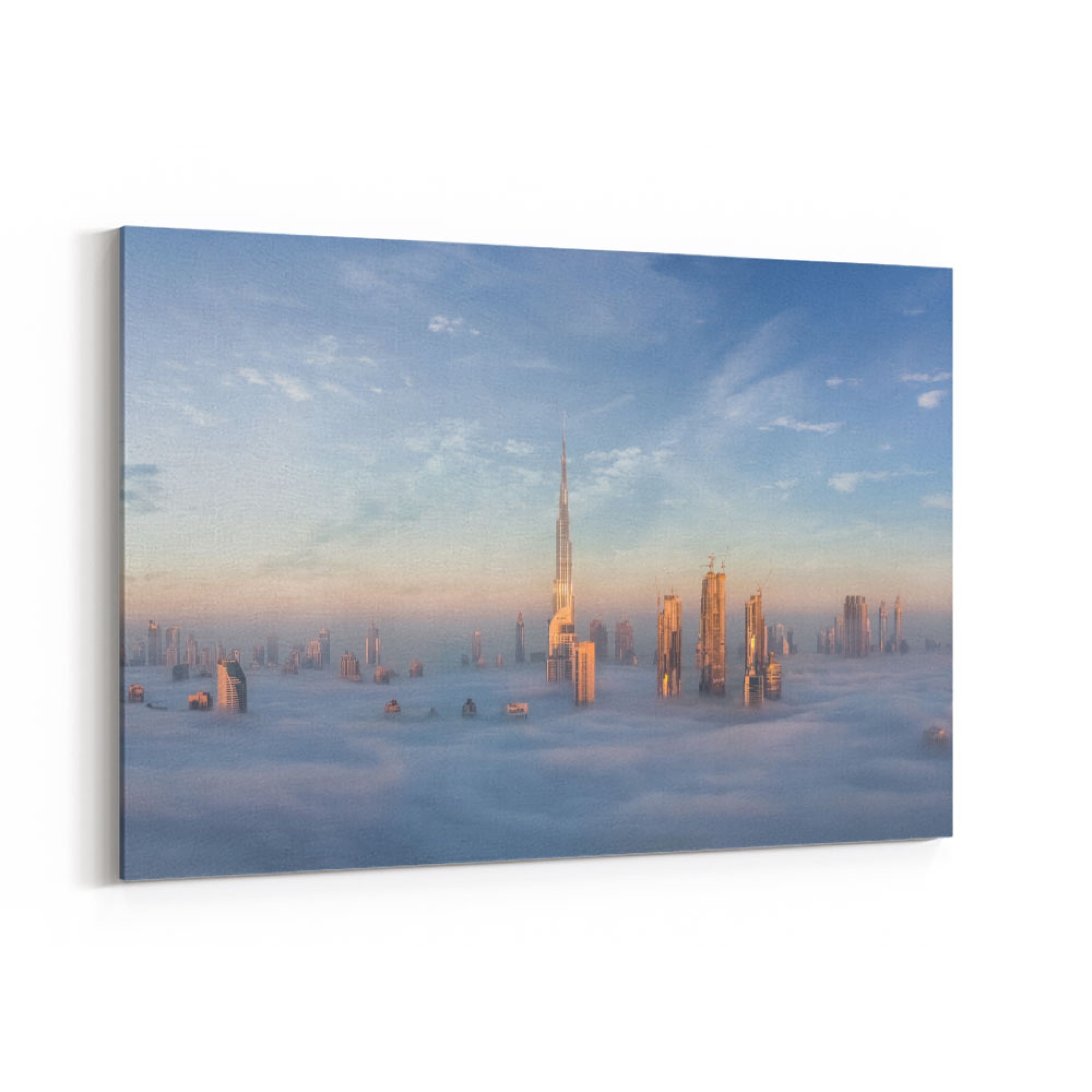 Dubai Sinking in Fog Wall Art