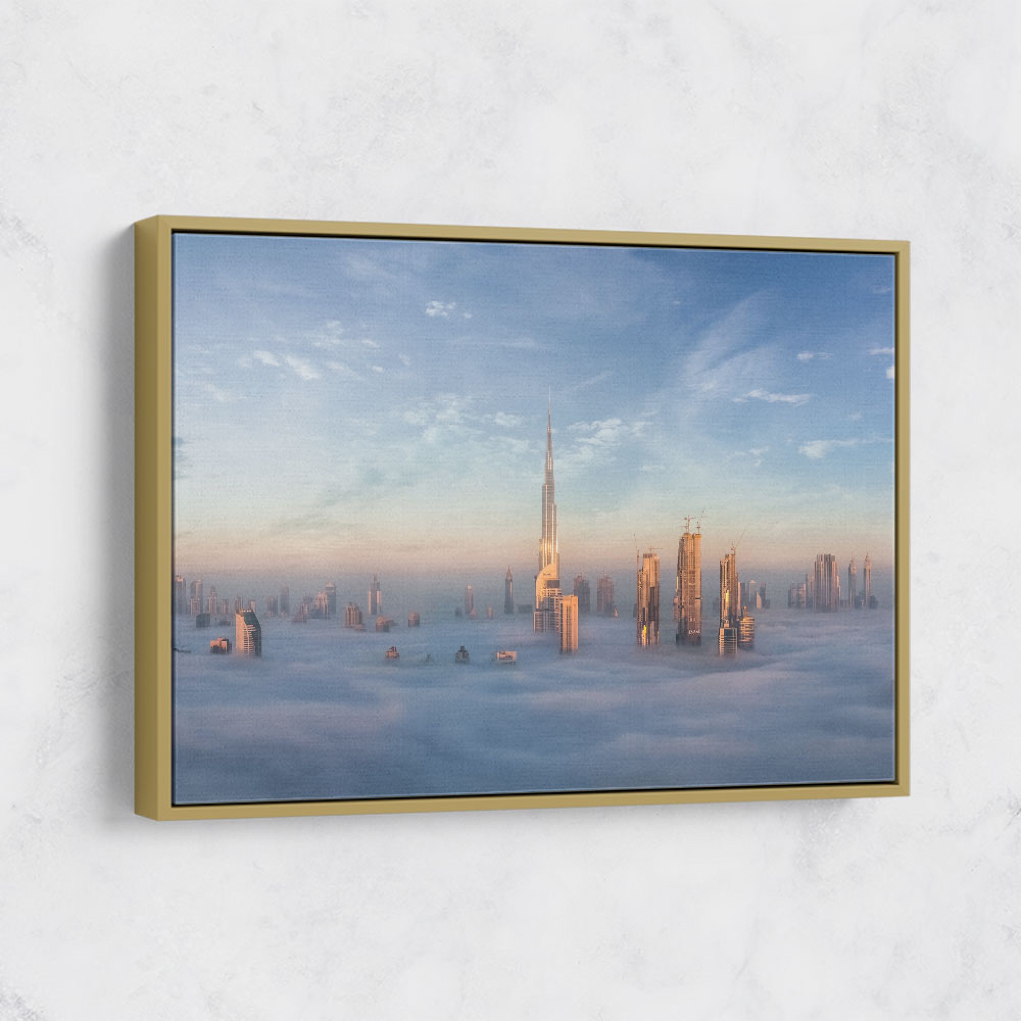 Dubai Sinking in Fog Wall Art