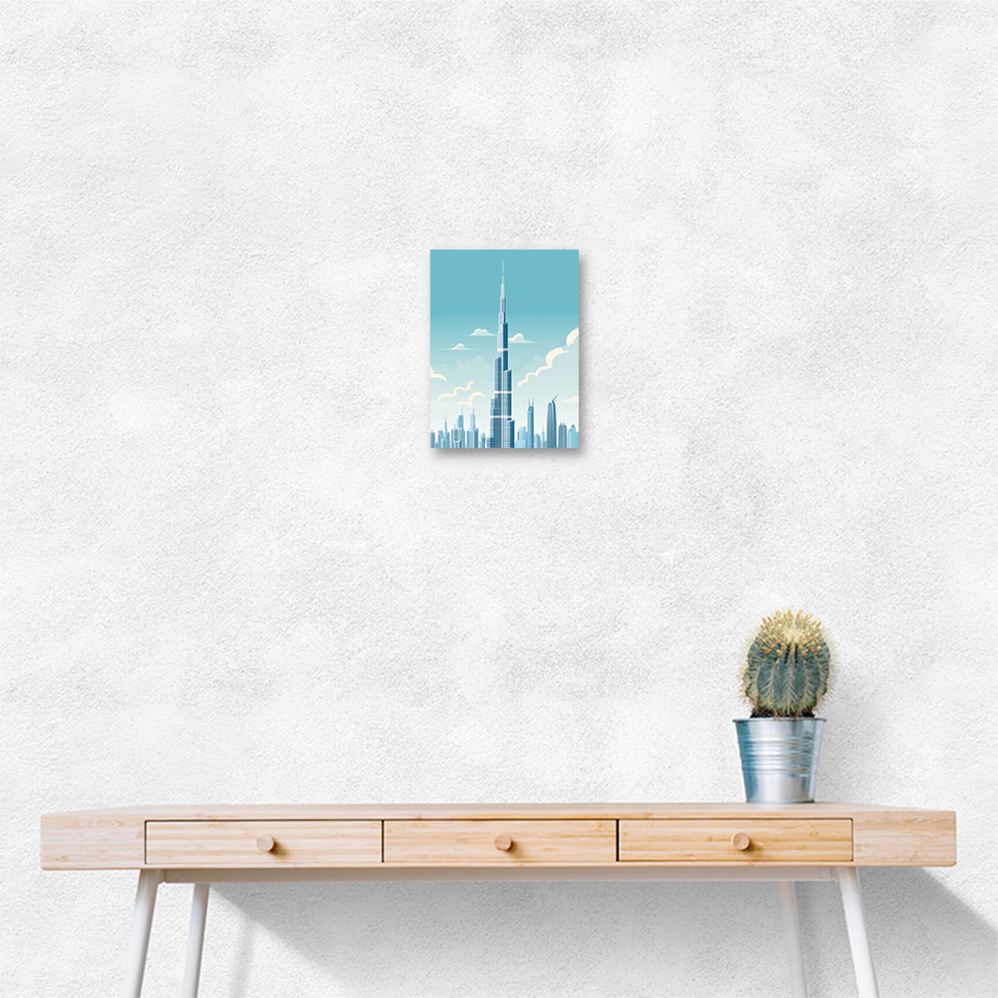 Burj Khalifa Blue Skys Wall Art