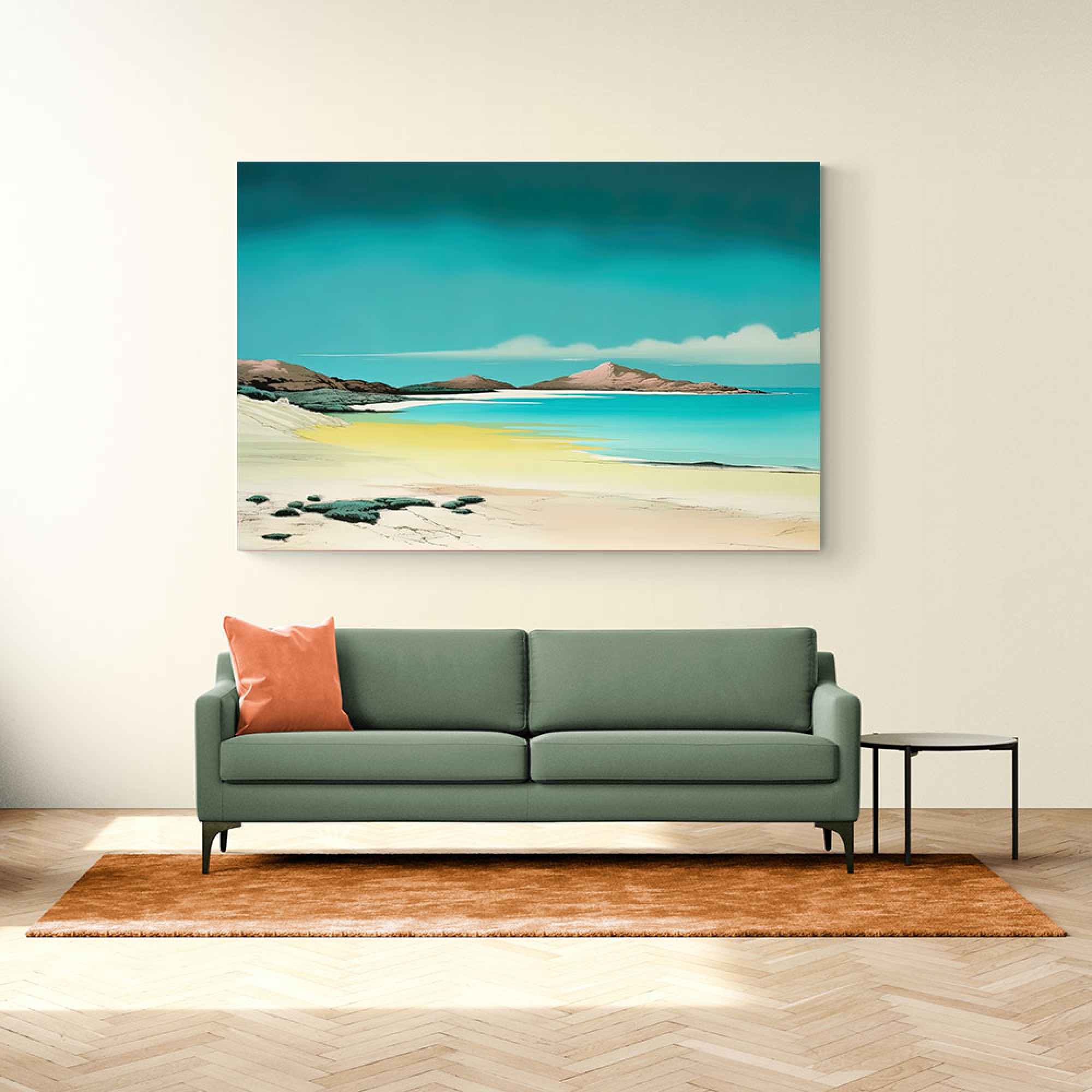The Coast Landscape In Saville Style Wall Art