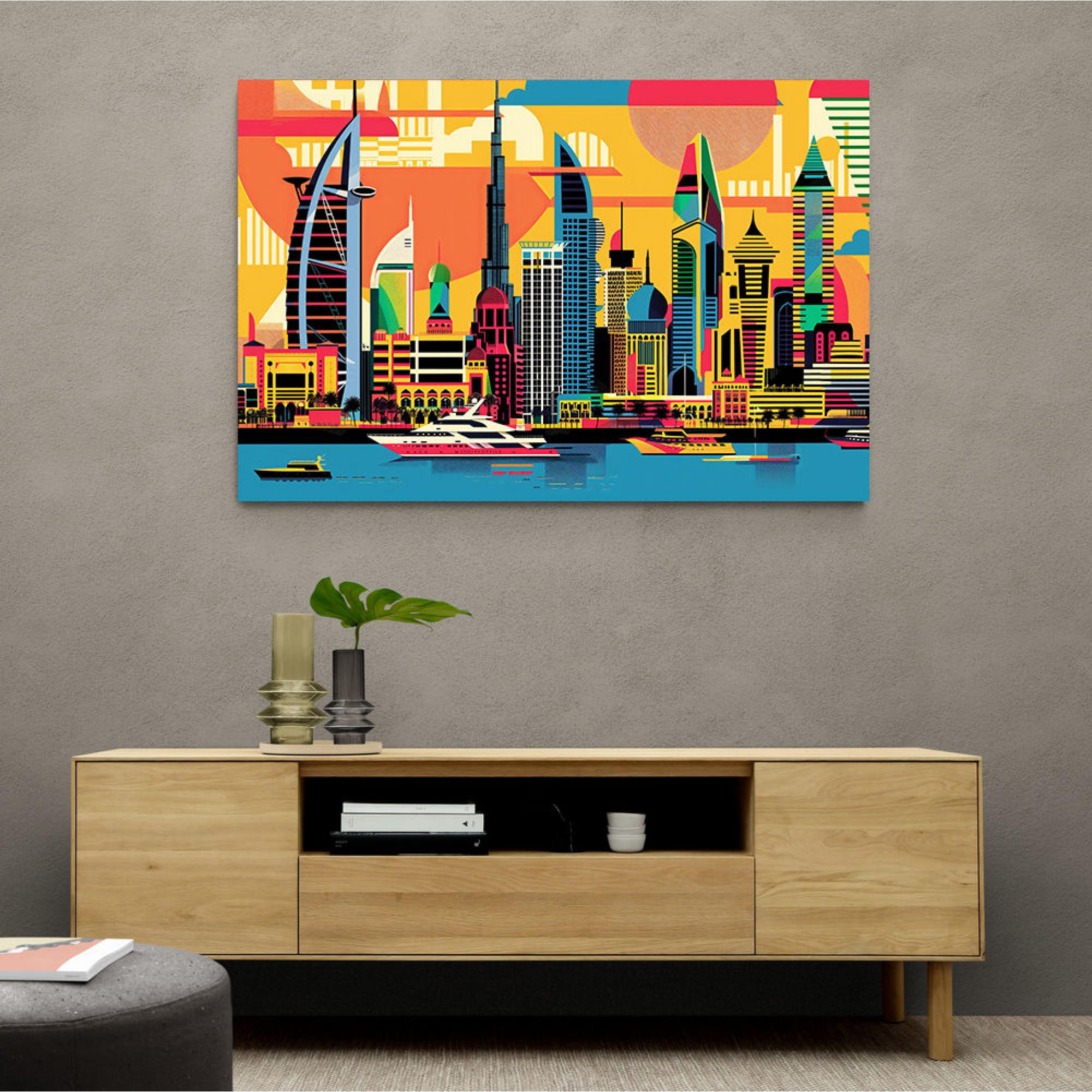 Dubai Skyline Wall Art