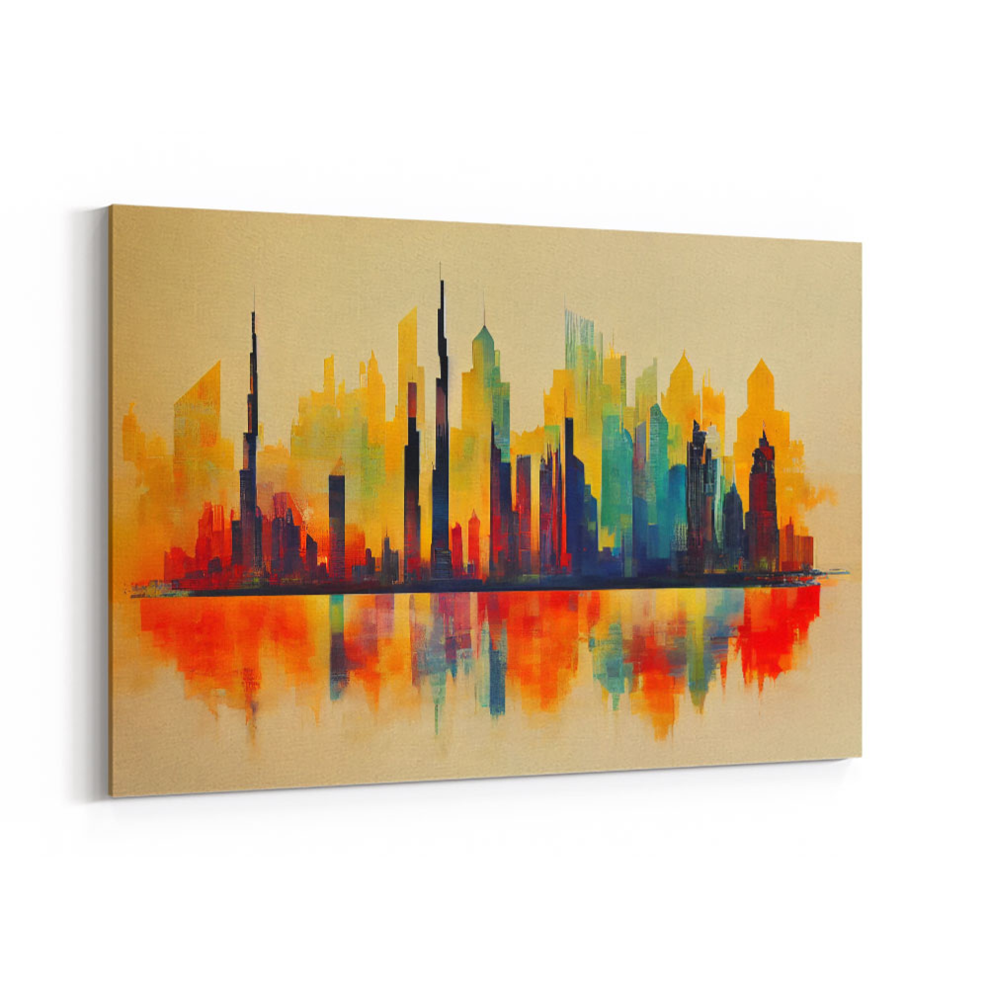 Dubai Skyline Abstract Wall Art